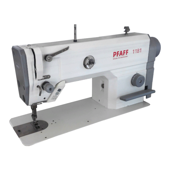 PFAFF INDUSTRIAL 1181 MANUAL DE INSTRUCCIONES Descargar en PDF | ManualsLib