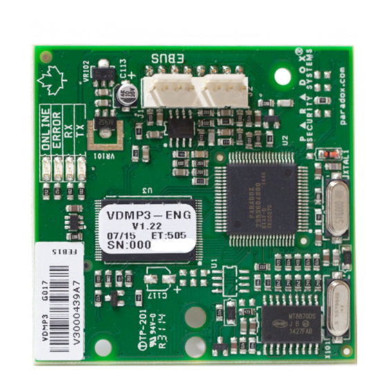 PARADOX VDMP3 MANUAL DEL USUARIO Descargar en PDF | ManualsLib