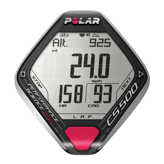 POLAR CS500 MANUAL DEL USUARIO Descargar en PDF | ManualsLib