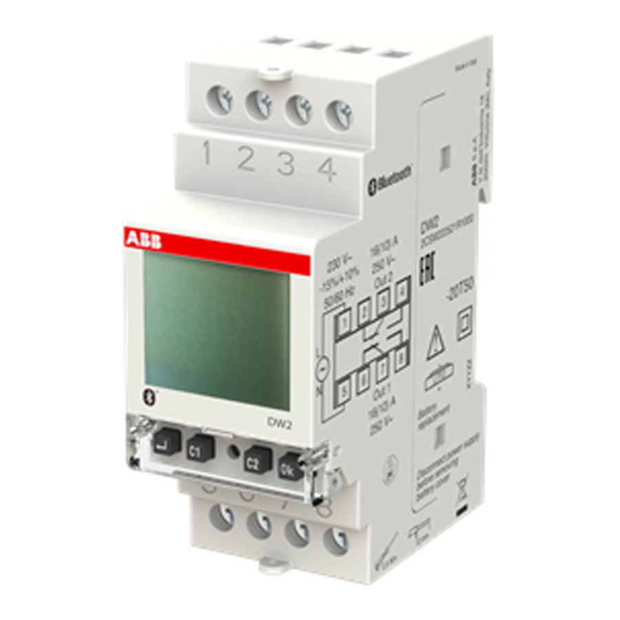 ABB DWA1, DWA2 - Manual del Interruptor Horario Astronómico Digital ...