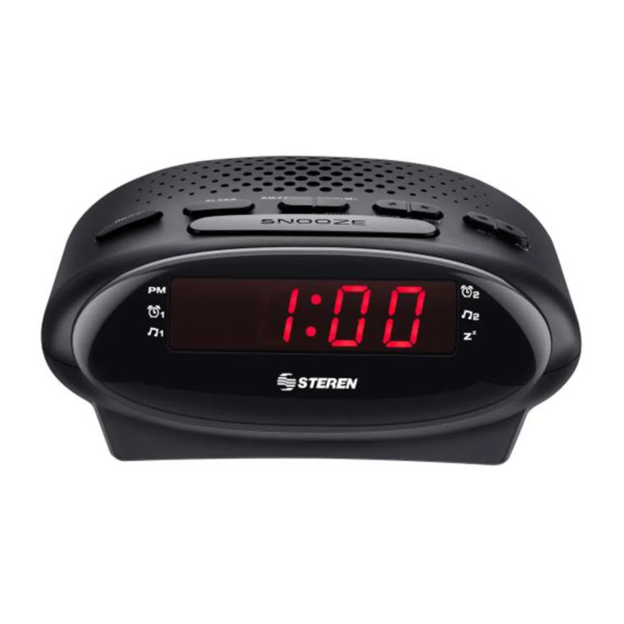 Manual de la radio reloj digital Steren CLK-260 | ManualsLib