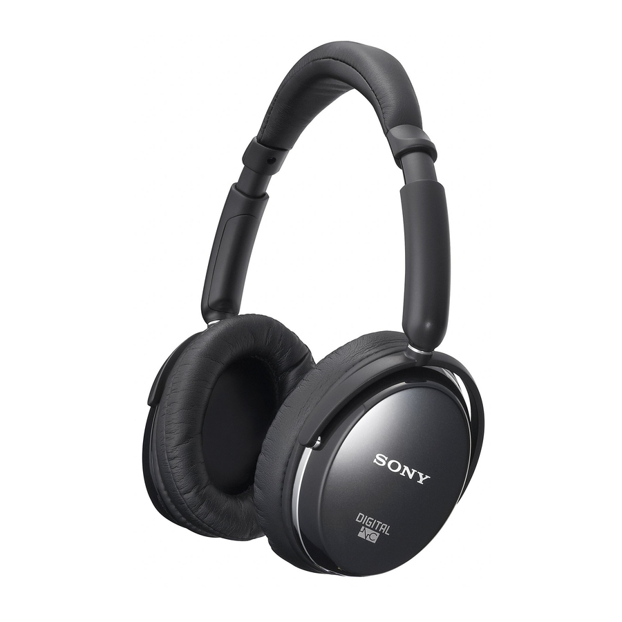 SONY MDR-NC500D - Manual de los auriculares con cancelación de ruido ...