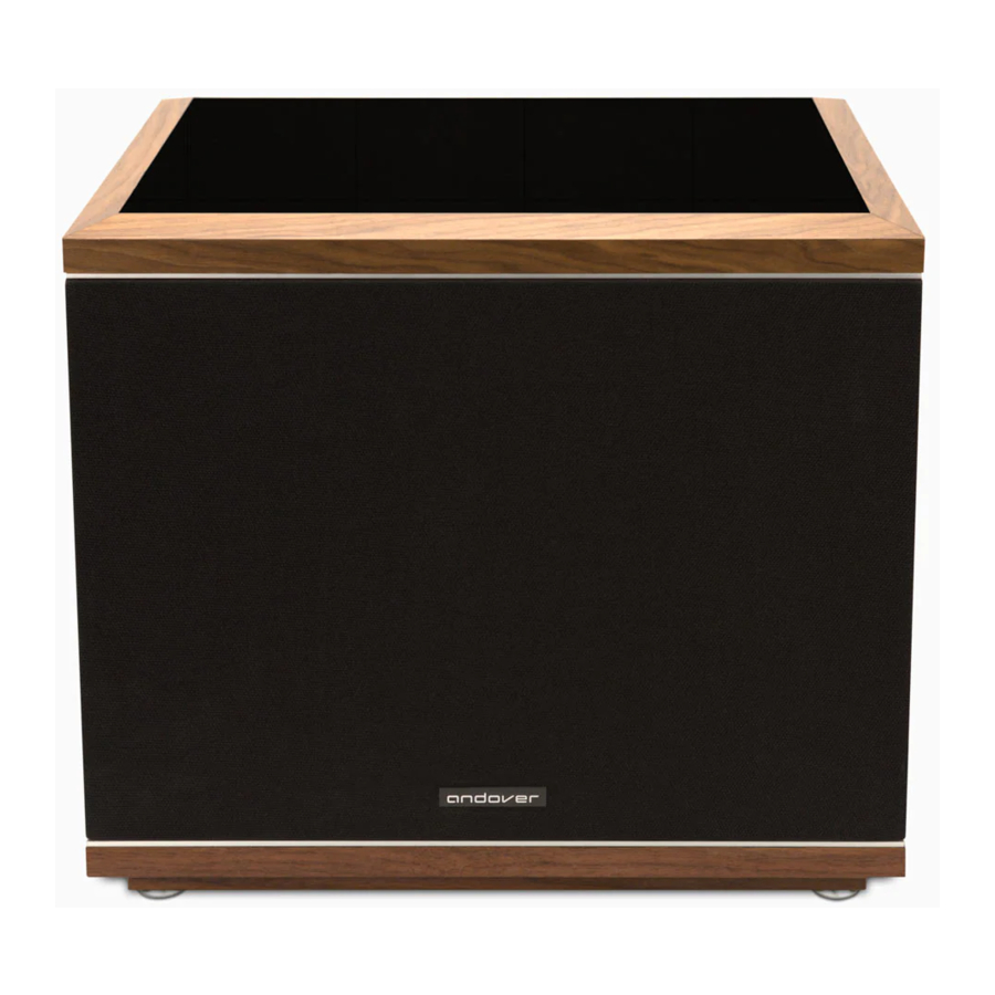 Manual del Subwoofer MODEL-ONE de Andover | ManualsLib