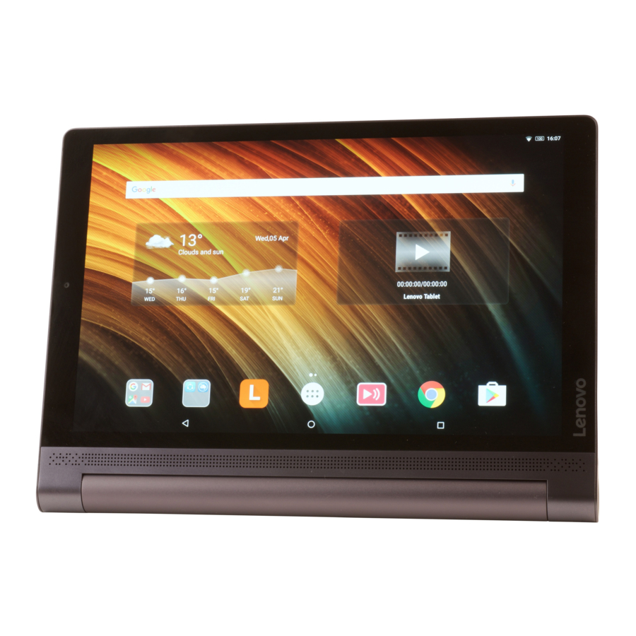 Manual de Lenovo YOGA Tab 3 Plus, YT-X703F, YT-X703L, YT-X703X | ManualsLib