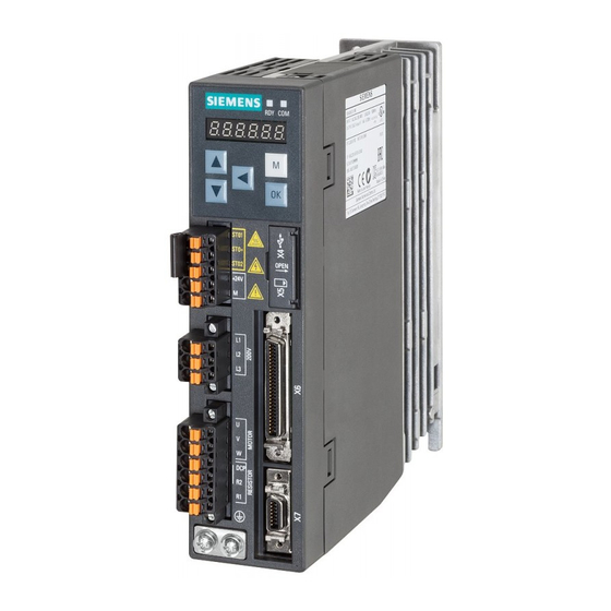 Siemens SINAMICS V90 Serie Manuales | ManualsLib