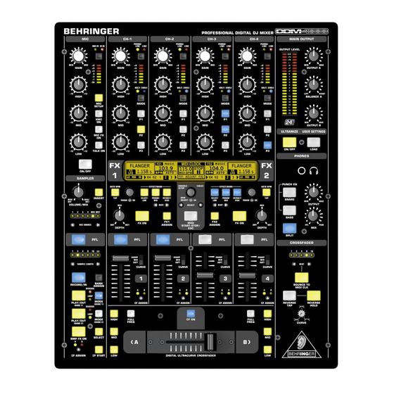 BEHRINGER DIGITAL PRO MIXER DDM4000 MANUAL DE INSTRUCCIONES Descargar ...