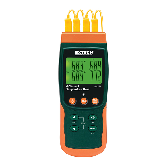EXTECH INSTRUMENTS SDL200 MANUAL DEL USUARIO Descargar en PDF | ManualsLib