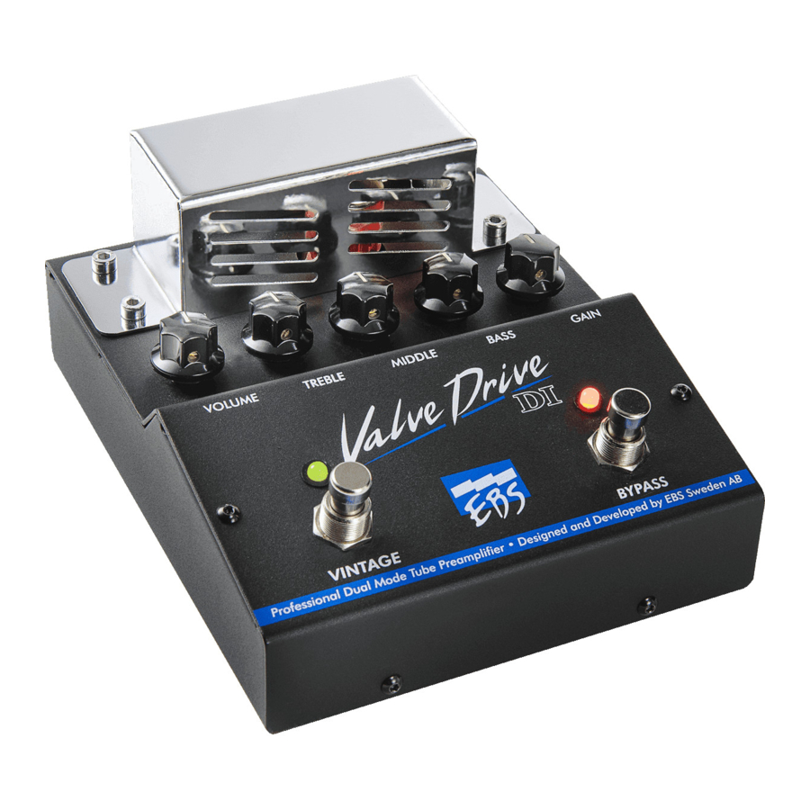 EBS ValveDrive DI - Manual del Pedal de Música | ManualsLib