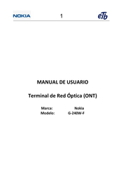 Nokia G-2425G-A Manuales | ManualsLib